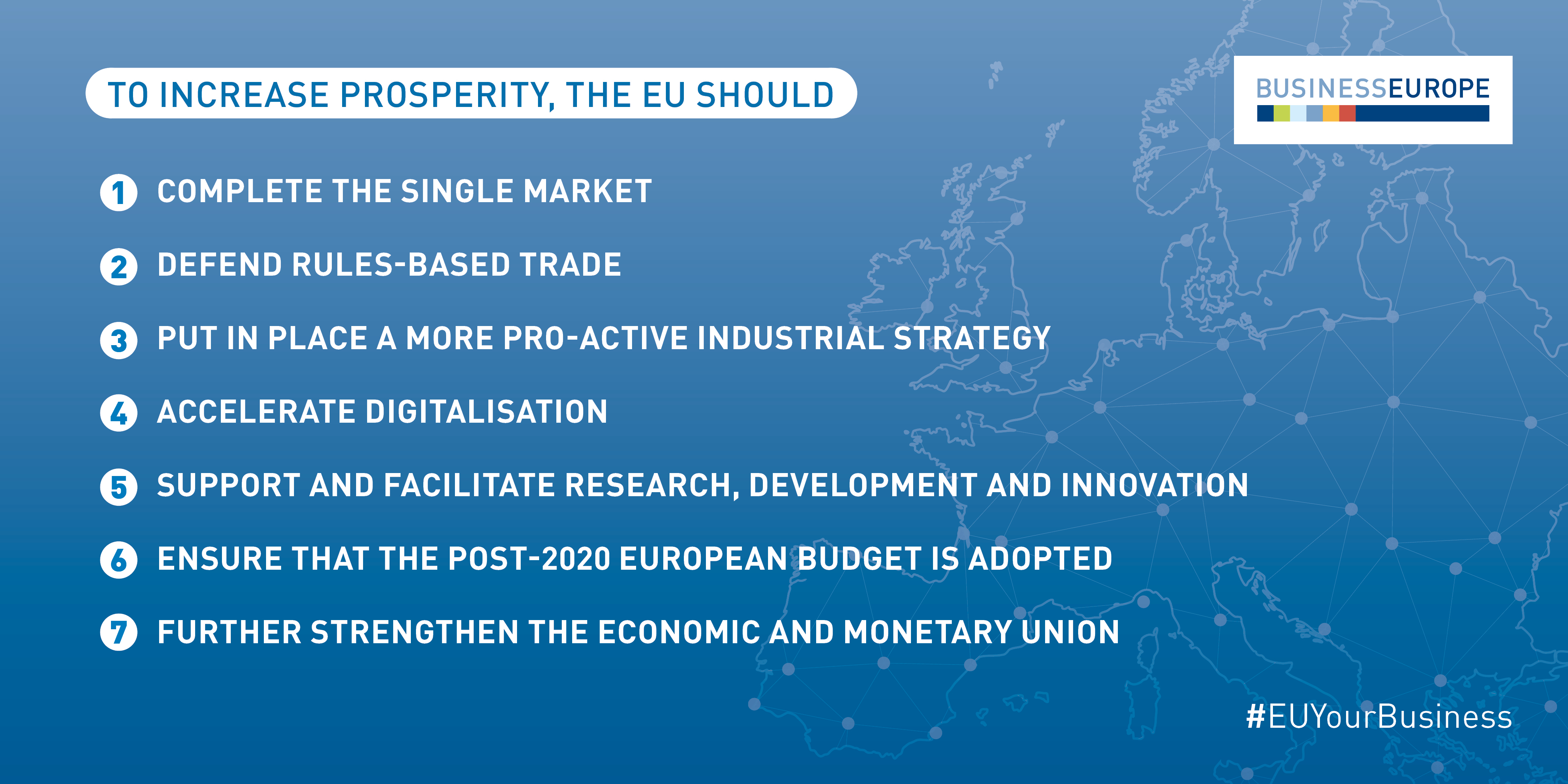 European business priorities for the new EU cycle: Prosperity, People ...